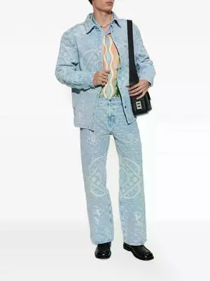 Casablanca Carpet Long-sleeve Denim Shirt