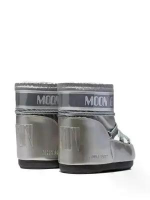 Moon Boot Icon Low Glance Satin Boots - Silver