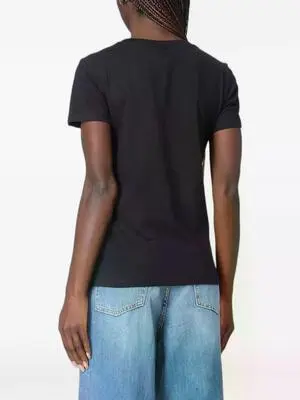 Armani Exchange Rhinestone-logo T-shirt - Black