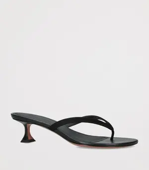 Amina Muaddi Suede Juliette Sandals 45