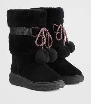 JIMMY CHOO Cobi Suede-shearling Boots