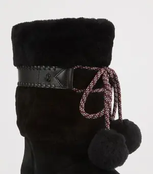 JIMMY CHOO Cobi Suede-shearling Boots