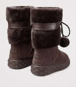JIMMY CHOO Cobi Suede-shearling Boots