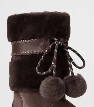 JIMMY CHOO Cobi Suede-shearling Boots