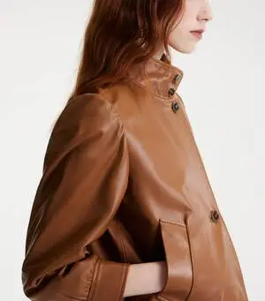 Marella Asymmetric Leather Jacket