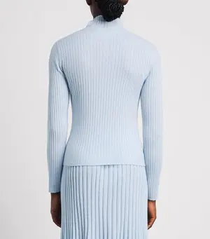 Arch4 Cashmere Ribbed Ariana Sweater - Blue
