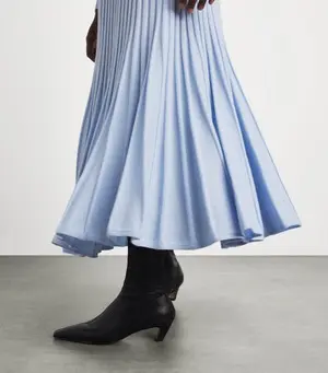 Arch4 Cashmere Pleated Sabrina Midi Skirt