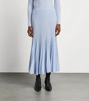 Arch4 Cashmere Pleated Sabrina Midi Skirt