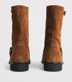 SYSTEM Suede Buckle Ankle Boots