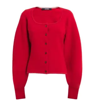 Jacquemus Wool-cashmere Tempo Cardigan - Red