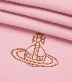 VIVIENNE WESTWOOD Wool Embroidered Orb Scarf