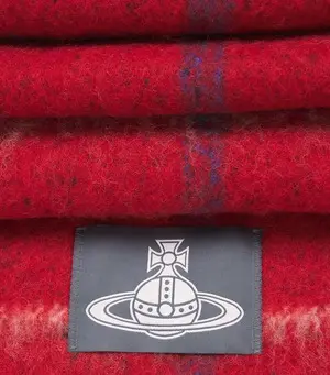 VIVIENNE WESTWOOD Alpaca-blend Check Orb Scarf