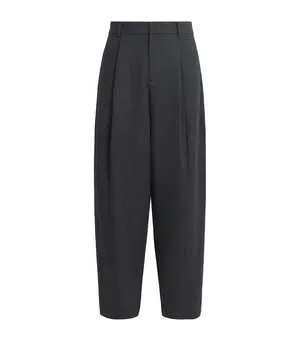 SYSTEM Wool Pleated Trousers - Grey