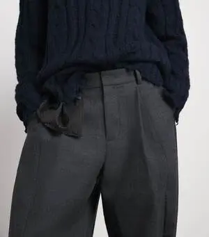 SYSTEM Wool Pleated Trousers
