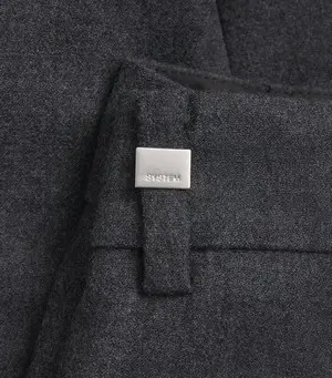 SYSTEM Wool Pleated Trousers