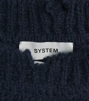 SYSTEM Cable-knit Distressed Sweater