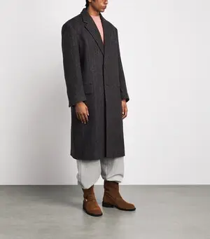 SYSTEM Wool Single-breasted Overcoat