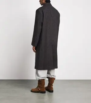 SYSTEM Wool Single-breasted Overcoat