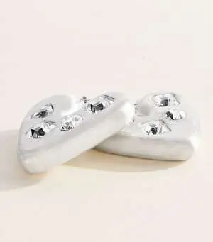 Jacquemus Crystal-embellished Heart Earrings