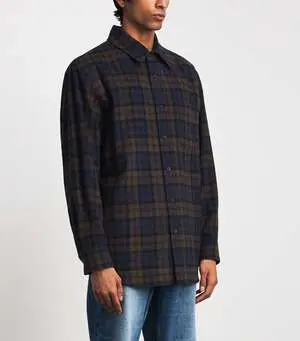 SYSTEM Wool-blend Check Shirt