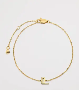 Monica Vinader Vermeil L Initial Chain Bracelet