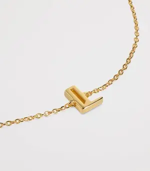 Monica Vinader Vermeil L Initial Chain Bracelet