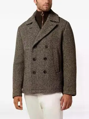 Paul & Shark Chevron Wool Peacoat