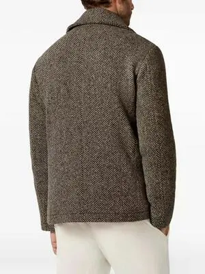 Paul & Shark Chevron Wool Peacoat