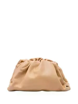 Bottega Veneta 2012-2026 Teen Lambskin The Pouch Clutch Bag - Brown