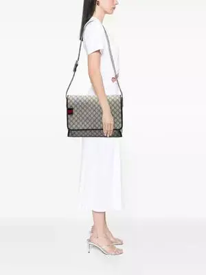Gucci 2016-2026 Gg Supreme Web Messenger Bag Crossbody Bag