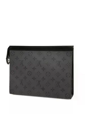 LOUIS VUITTON 2021-2026 Monogram Eclipse Reverse Pochette Voyage Mm Clutch Bag