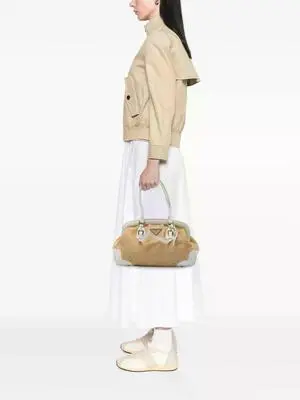 Prada 2013-2026 Raffia Shoulder Bag - White