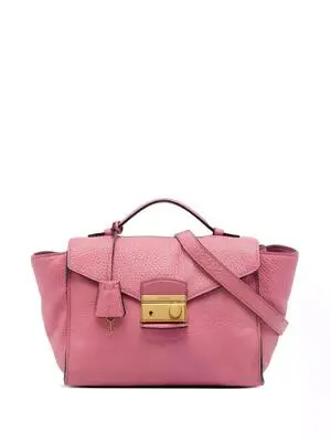Prada 2000-2026 Vitello Daino Soundlock Satchel - Pink
