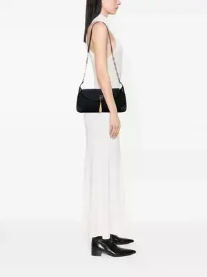 Gucci 20th Century Gg Canvas Tiger Charm Crossbody Bag - Blue