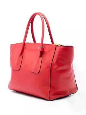 Prada 2010-2026 Glace Calf Twin Pocket Double Handle Satchel