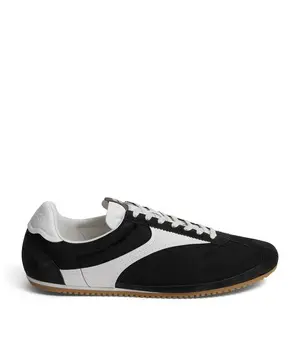 Bottega Veneta Suede-nylon Shot Sneakers - Black