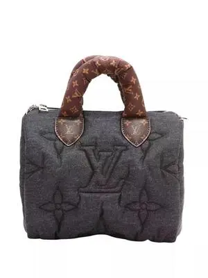 LOUIS VUITTON 2021-2026 Monogram Pillow Speedy Bandouliere 25 Satchel - Grey