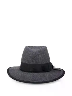FILIPPO CATARZI Caracas Grosgrain-ribbon Fedora Hat - Grey