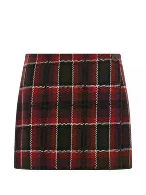Guest In Residence Tartan Jacquard Wrap Skirt
