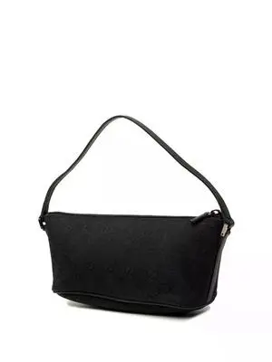 Gucci 1999-2002 Gg Canvas Boat Shoulder Bag - Black