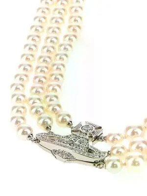 VIVIENNE WESTWOOD Graziella Pearl Necklace - Silver