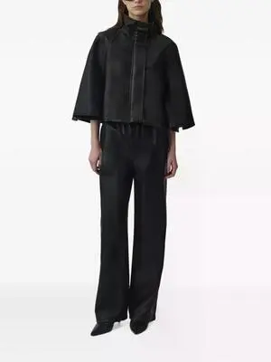 Simkhai Corrine Straight-leg Leather Trousers - Black