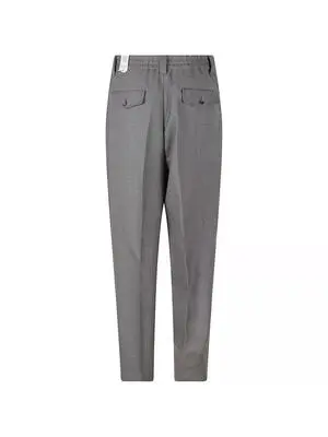 LBM Pleated Wool Trousers - Grey