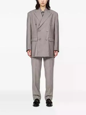 Issey Miyake Honest Ensemble Pleated Tailored Trousers - Grey