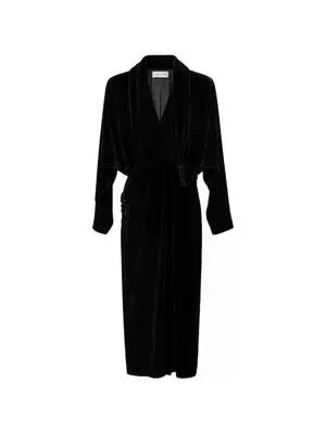 Raquel Diniz Sam Velvet Wrap Midi Dress