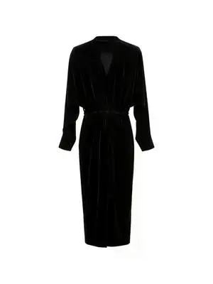 Raquel Diniz Sam Velvet Wrap Midi Dress