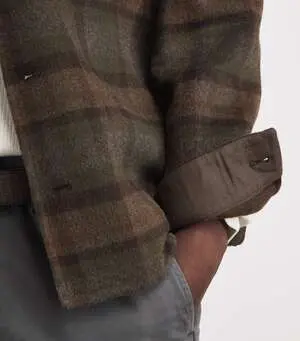 Vince Wool-blend Plaid Check Overshirt