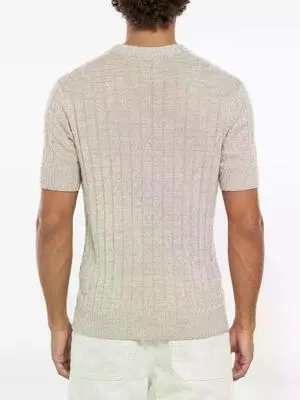Brunello Cucinelli Ribbed-knit Short-sleeve T-shirt