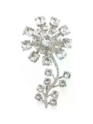 SELF-PORTRAIT Crystal-embellished Flower Brooch