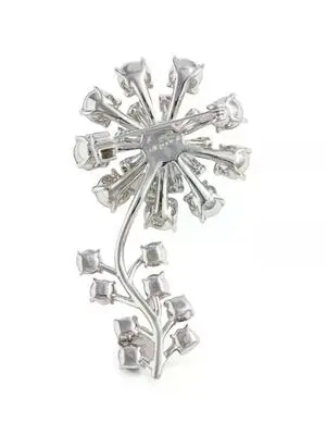 SELF-PORTRAIT Crystal-embellished Flower Brooch